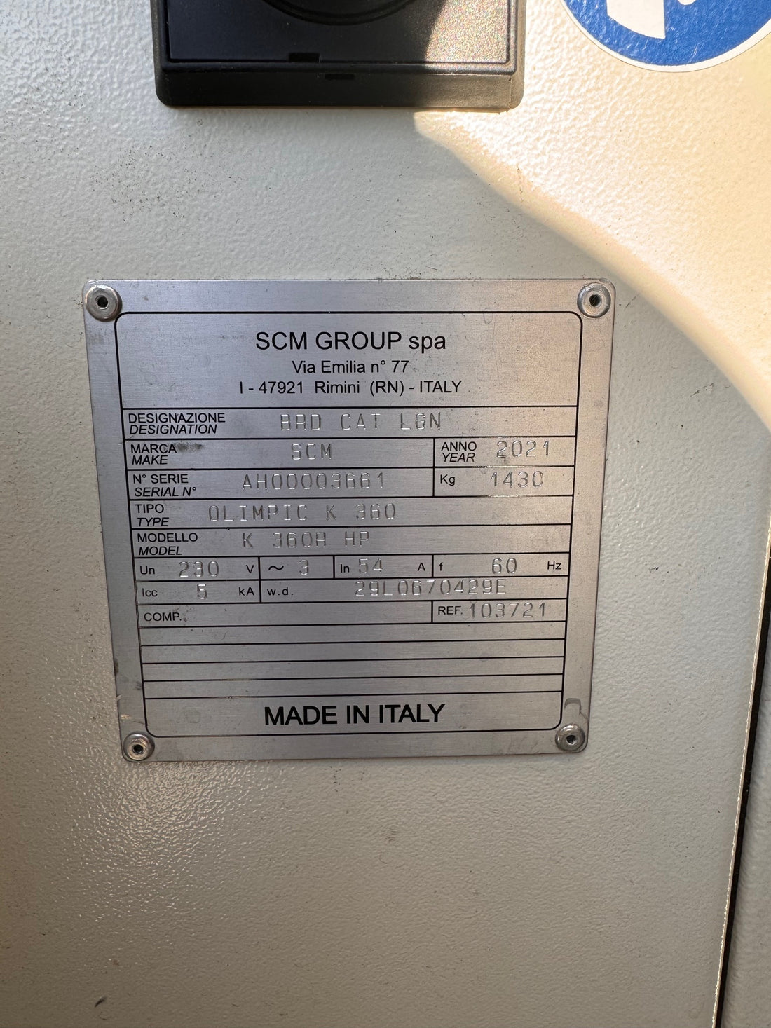 2021 SCM Olimpic K360 ERT HP Edgebander with Pre-Mill - California ...